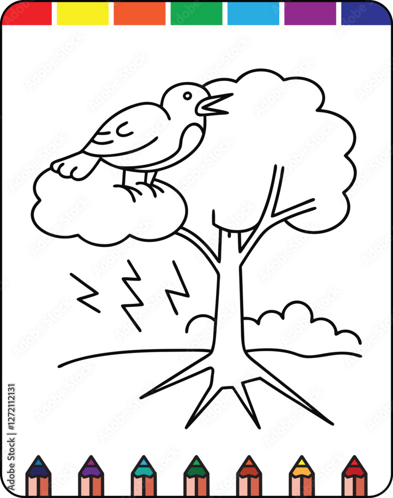 Easy Earthquake Coloring Page for Preschoolers Simple and Engaging ...