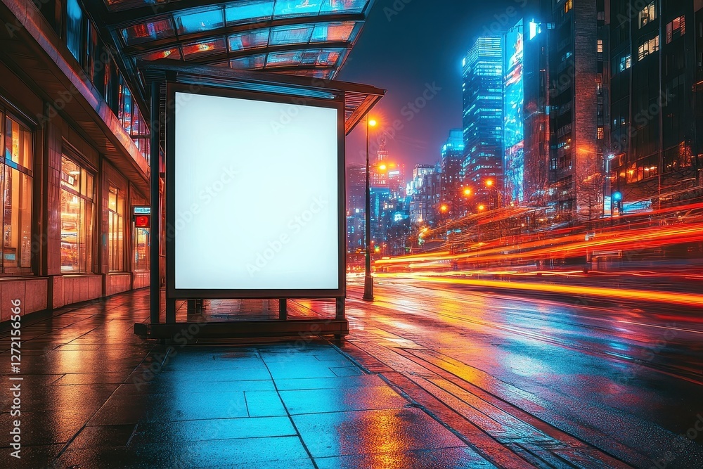 Billboard mockup city outdoor poster blank street ad sign digital. Mock ...