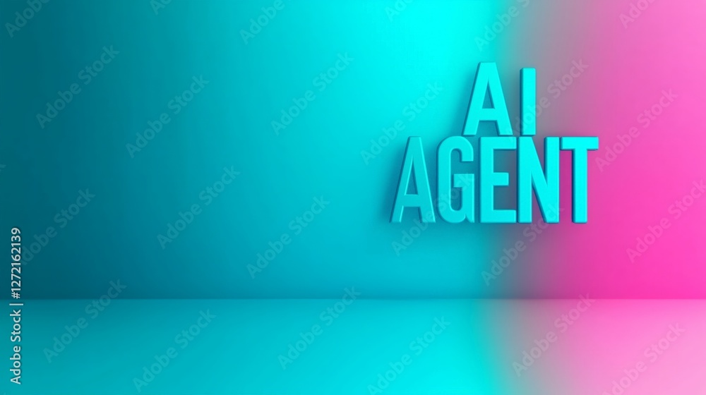 The words AI Agent on a futuristic background symbolizing future ...