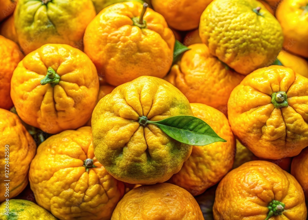 Sharp macro photography showcases the trifoliate orange's (Poncirus ...