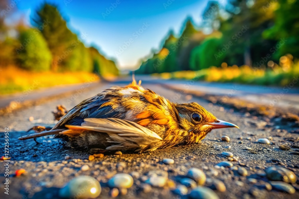 Roadkill: A Decaying Bird's Life Cycle Stages Captured in Candid ...