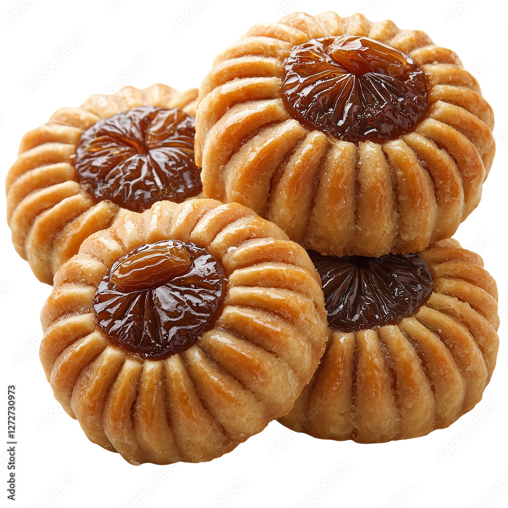 Sweet Maamoul cookies with date filling, traditional Eid bakery item ...