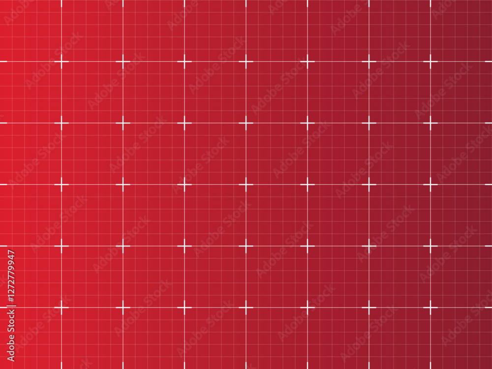 square grid background with empty space on Gradient red backdrop ...