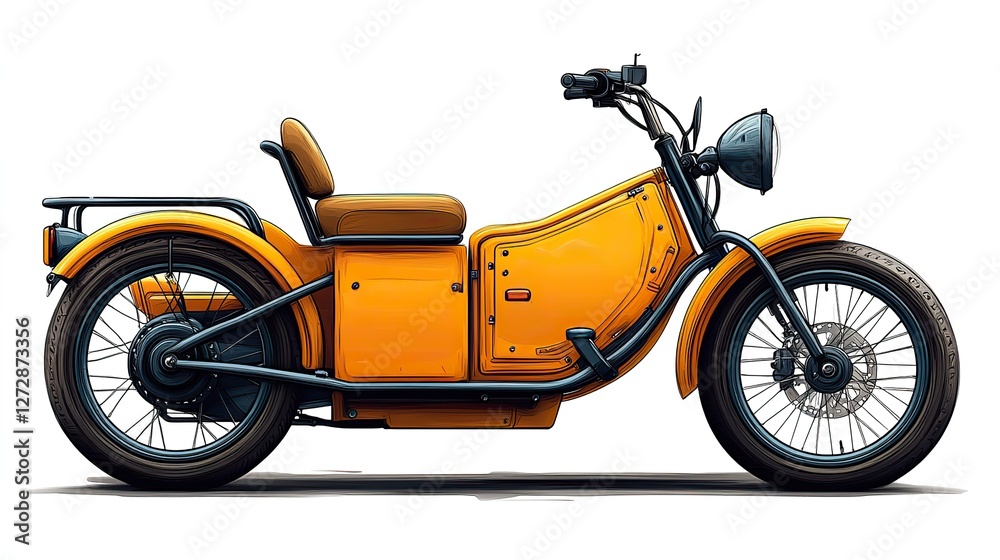 detailed png illustration of a modern pedicab with transparent ...