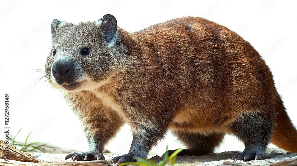 high resolution common wombat isolated on transparent background for ...