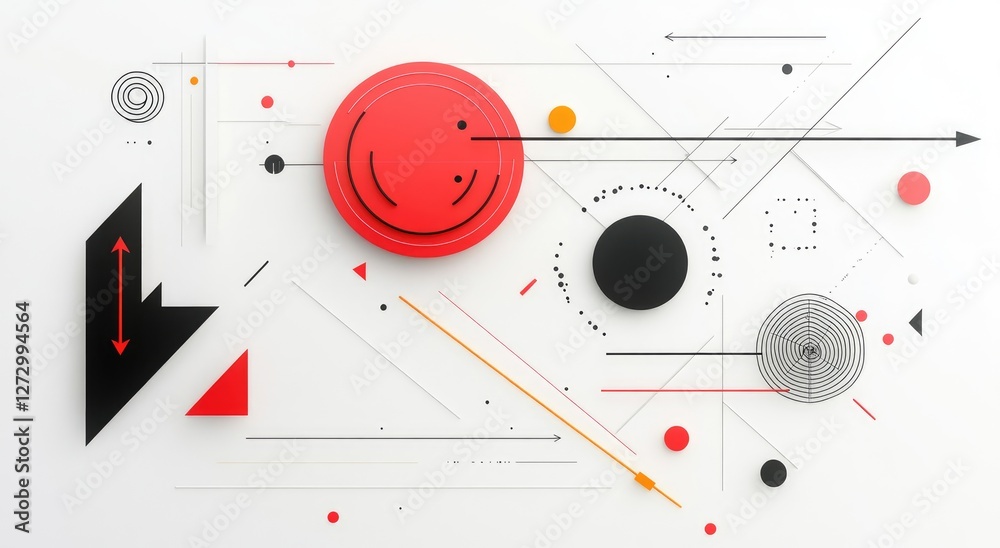 Geometry in Motion: A captivating composition of geometric shapes and ...