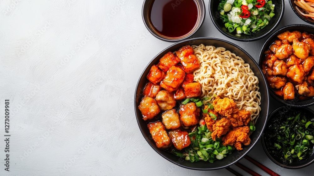 Savoring korean ramen with sesame gochujang fried chicken & soju korea ...