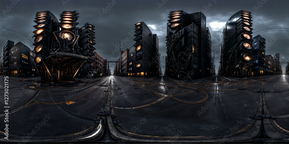Ilustración de Stock Full 360 degrees seamless spherical panorama HDRI ...