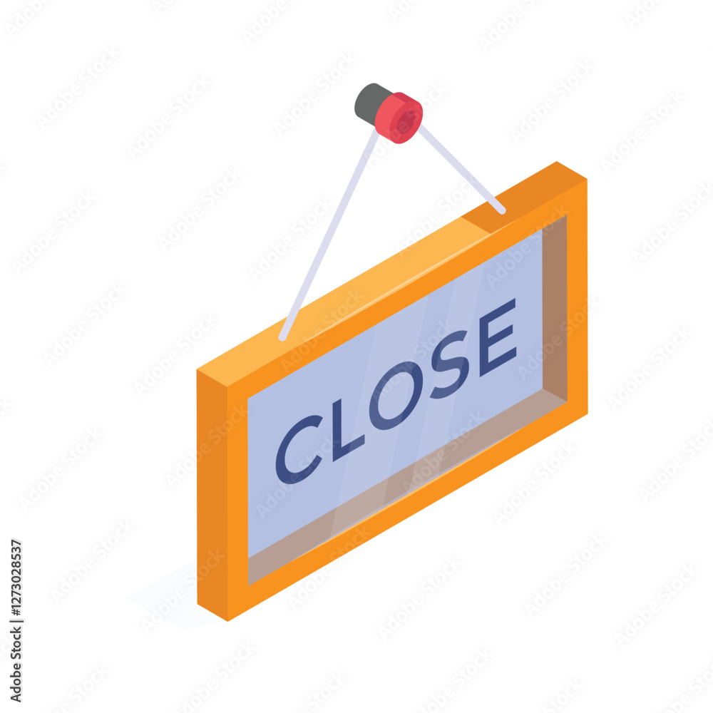 Hanging closed sign board for offline and online stores. Stock Vector ...