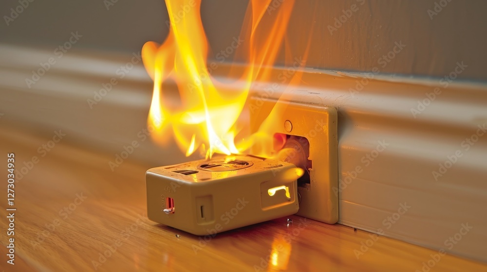Electrical outlet sparks fire hazard short circuit risks and safety ...