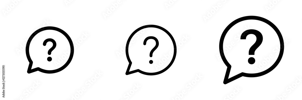 Question mark icons on a transparent background, symbolizing frequently ...