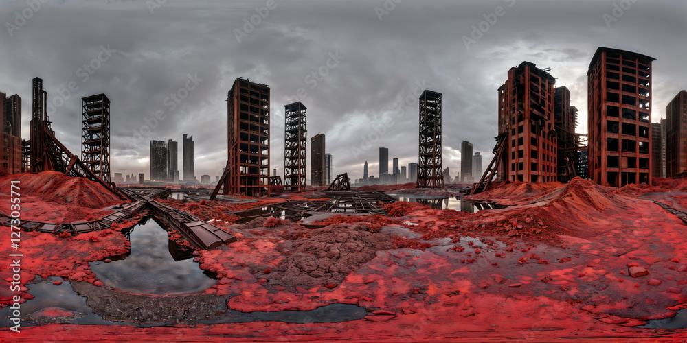 Стоковая иллюстрация «Full 360 degrees seamless spherical panorama HDRI ...