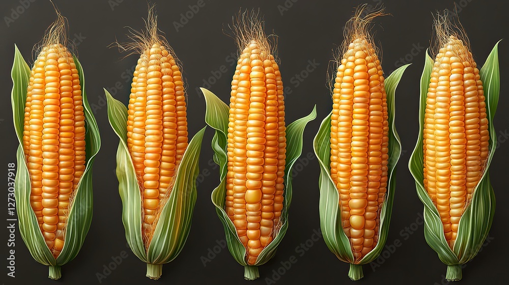 realistic corn png with transparent background for food packaging ...