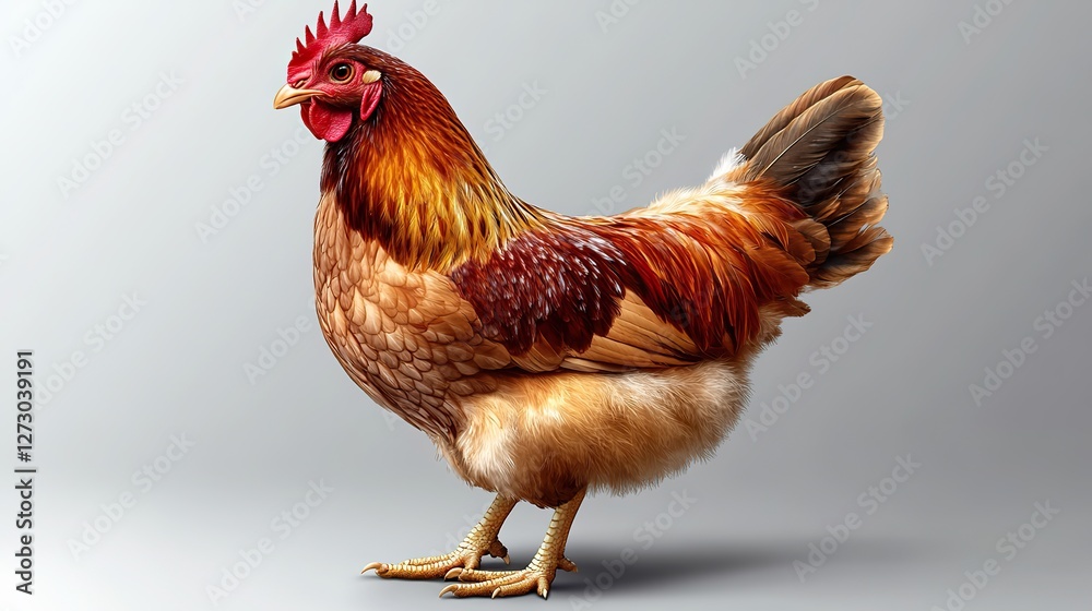 realistic png of a hen with detailed feathers and natural coloring ...