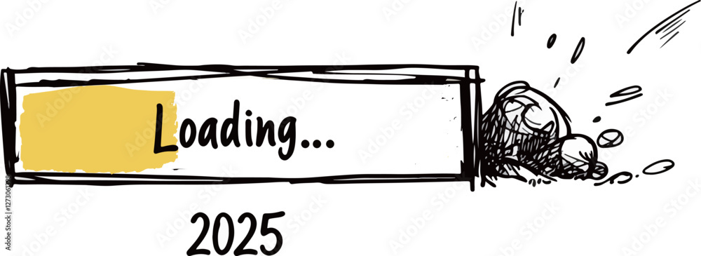 Adobe Illustrator Artwork，The progress bar is filled with a yellow ...