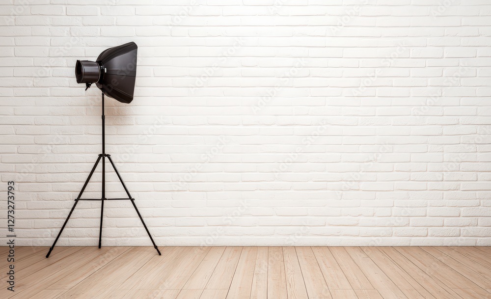 This image captures a bright photography light source illuminating a ...