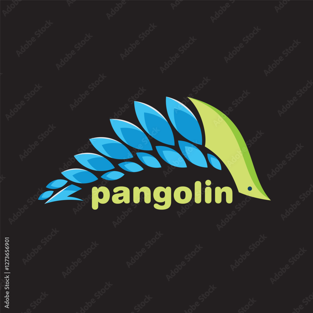 logo with the shape of a pangolin Stock Vector | Adobe Stock