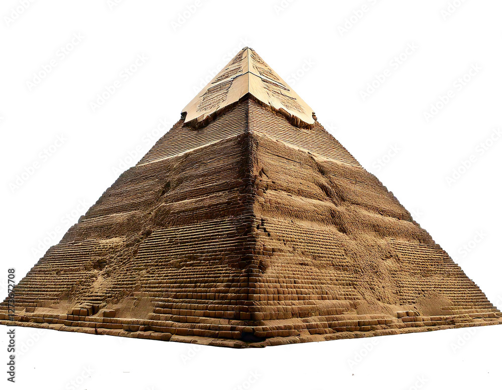 Pyramid from Egypt, white background, HD, high-quality, realistic photo ...