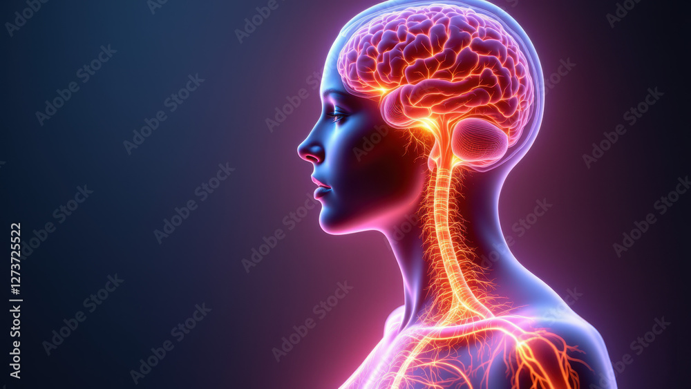Image showcases a visual representation of VNS, or Vagus Nerve ...