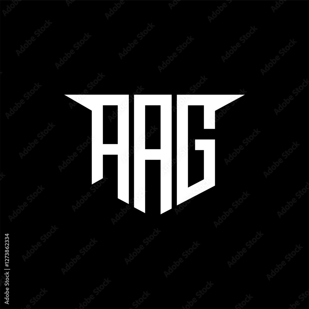 AAG letter logo design with white background in illustrator, vector ...