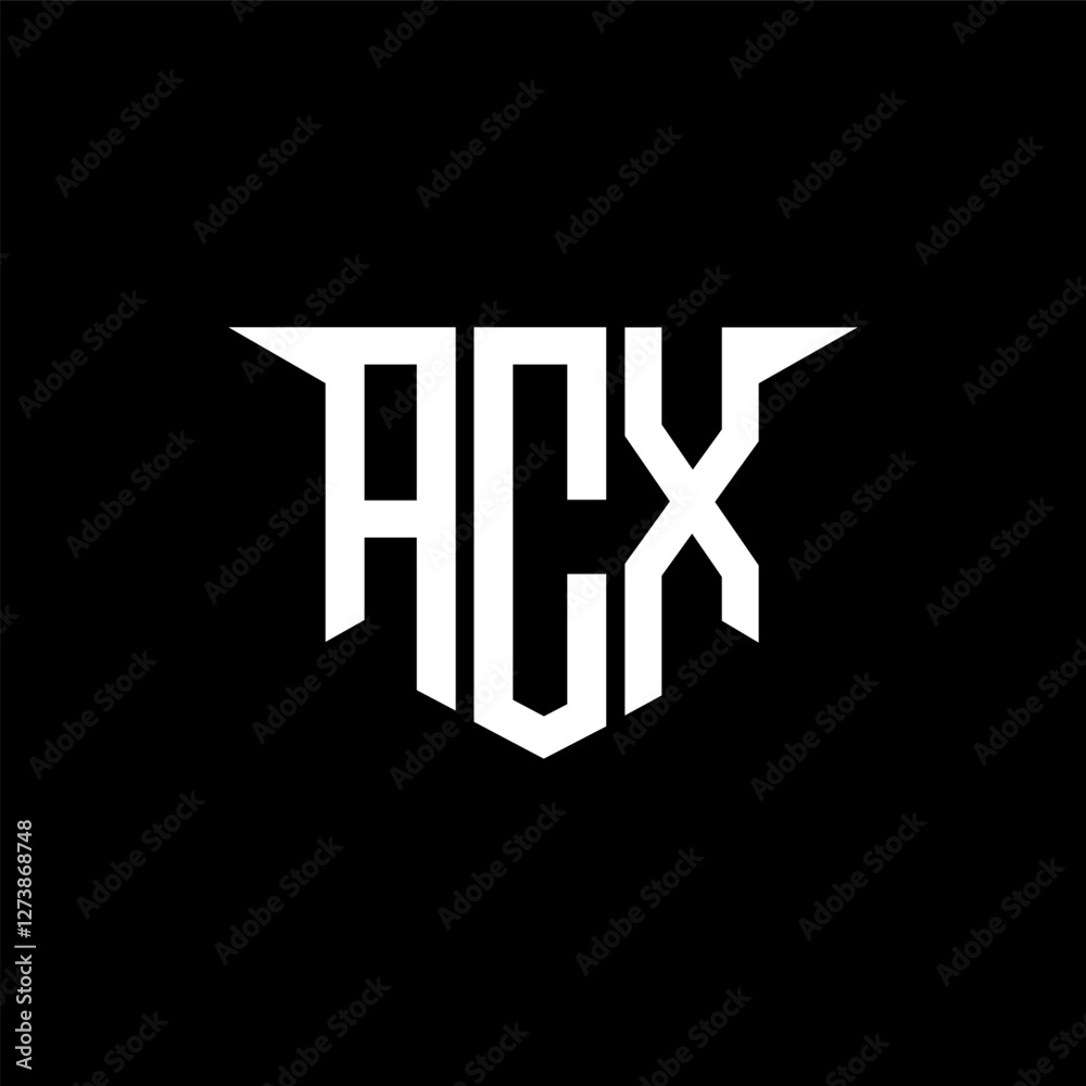 ACX letter logo design with white background in illustrator, vector ...