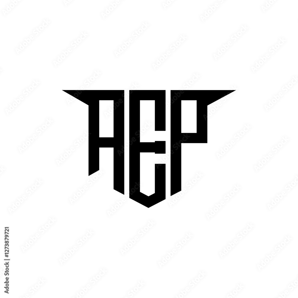 AEP letter logo design with white background in illustrator, vector ...