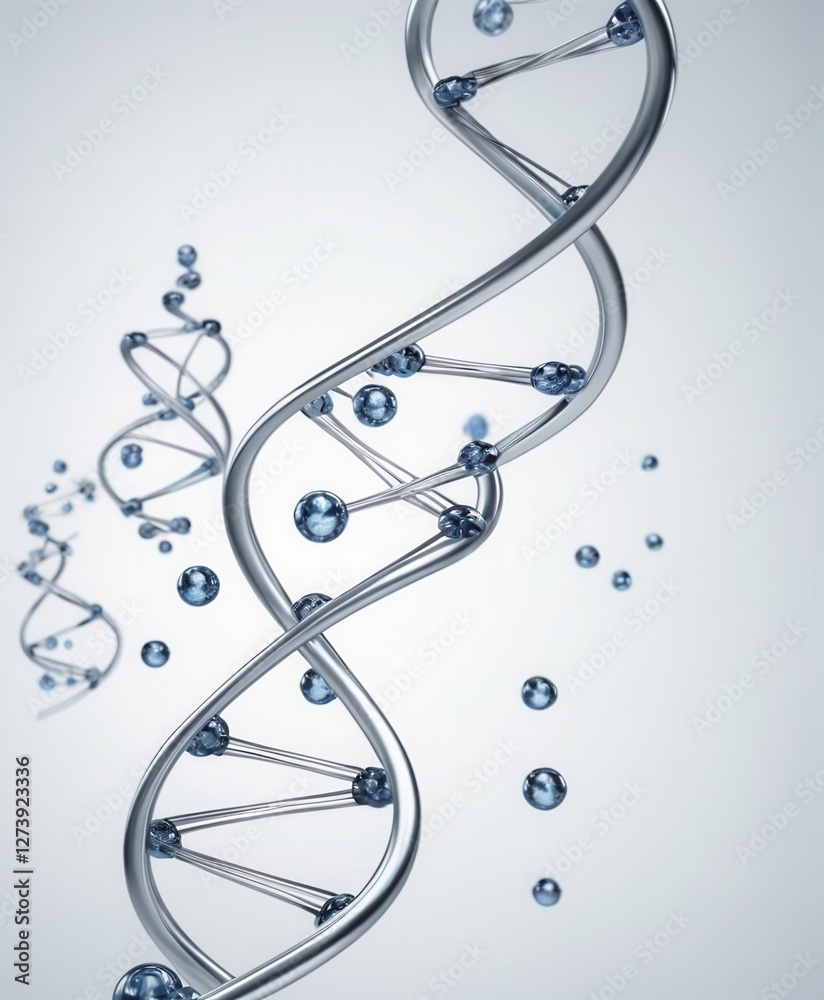 The structure of a DNA double helix, constructed in three dimensions ...