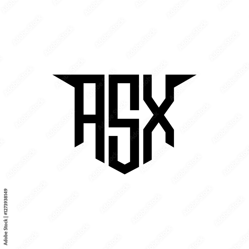 ASX letter logo design with white background in illustrator, vector ...