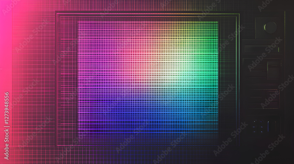 Abstract pastel neon rainbow pixel texture bg video screen. Tv pattern ...