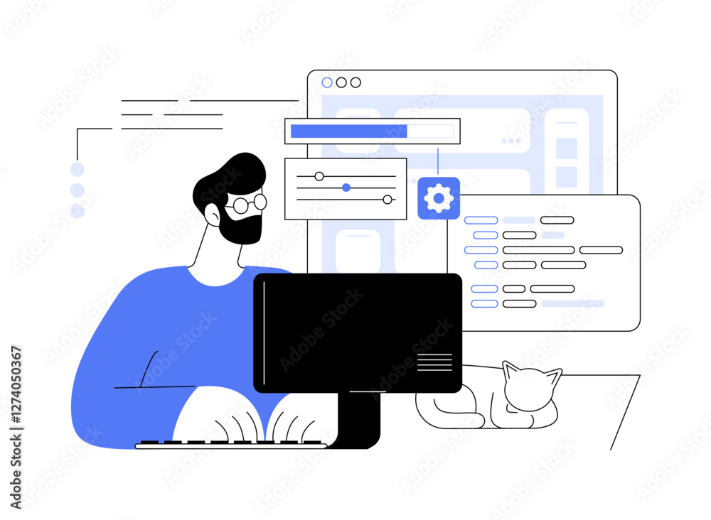 Software tester isolated cartoon vector illustrations. Stock Vector ...