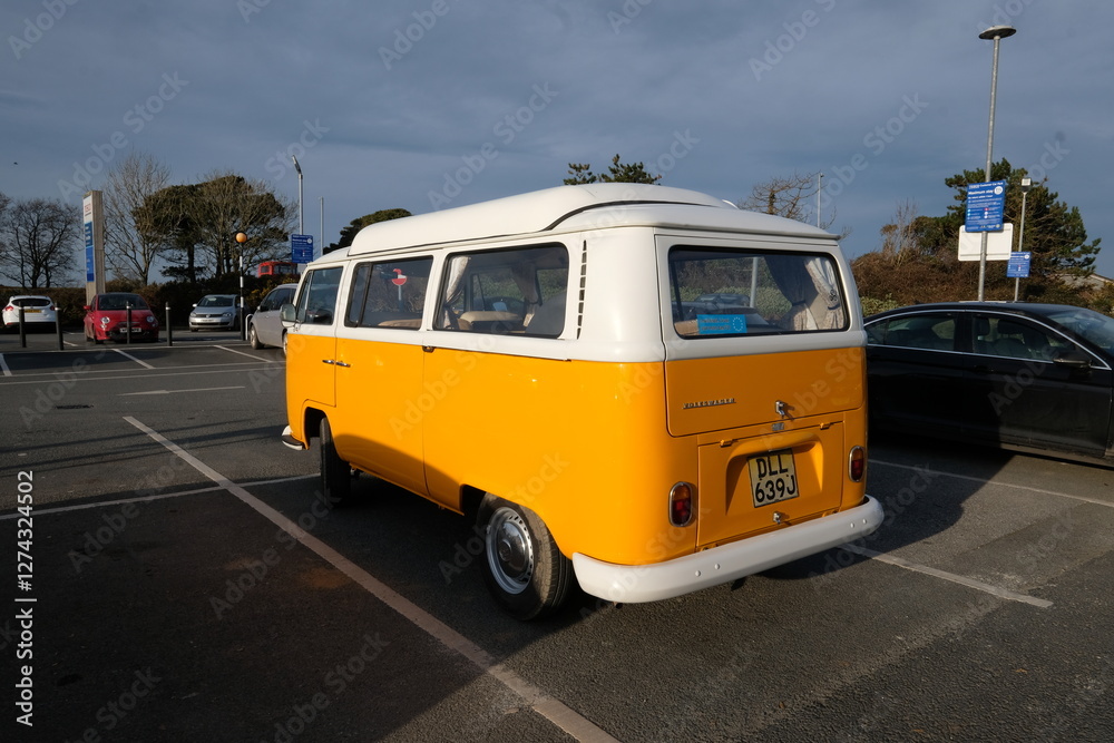 Padstow Cornwall 02 18 2025 1971 VW T2 bay window Dormobile camper ...