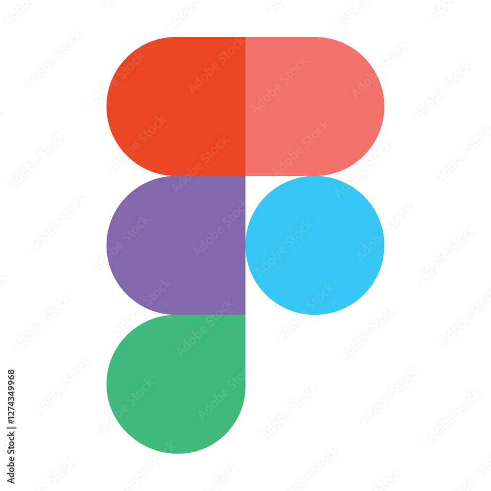 figma logo icon vector file Stock Vector | Adobe Stock