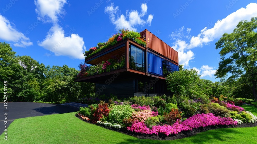 Container-Themed Rooftop Garden. A sustainable rooftop park built on ...