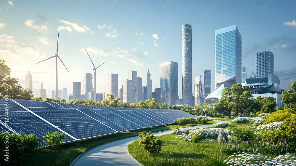 Eco-Friendly Industrial Complex with Renewable Energy Sources and ...