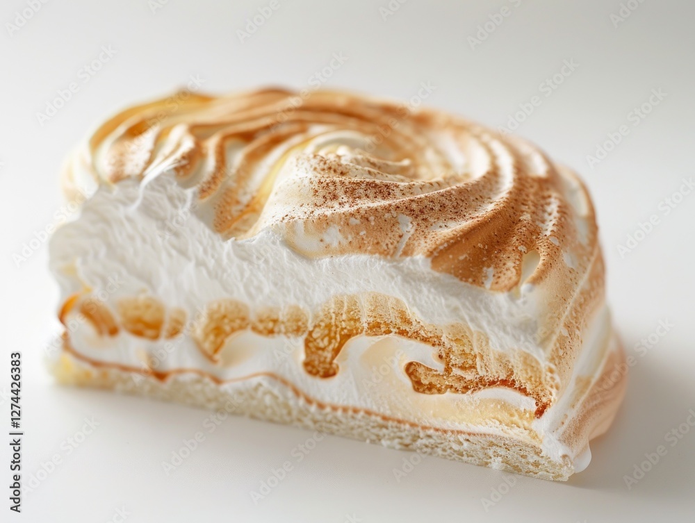 This delectable slice of meringue roll reveals fine airy layers of ...