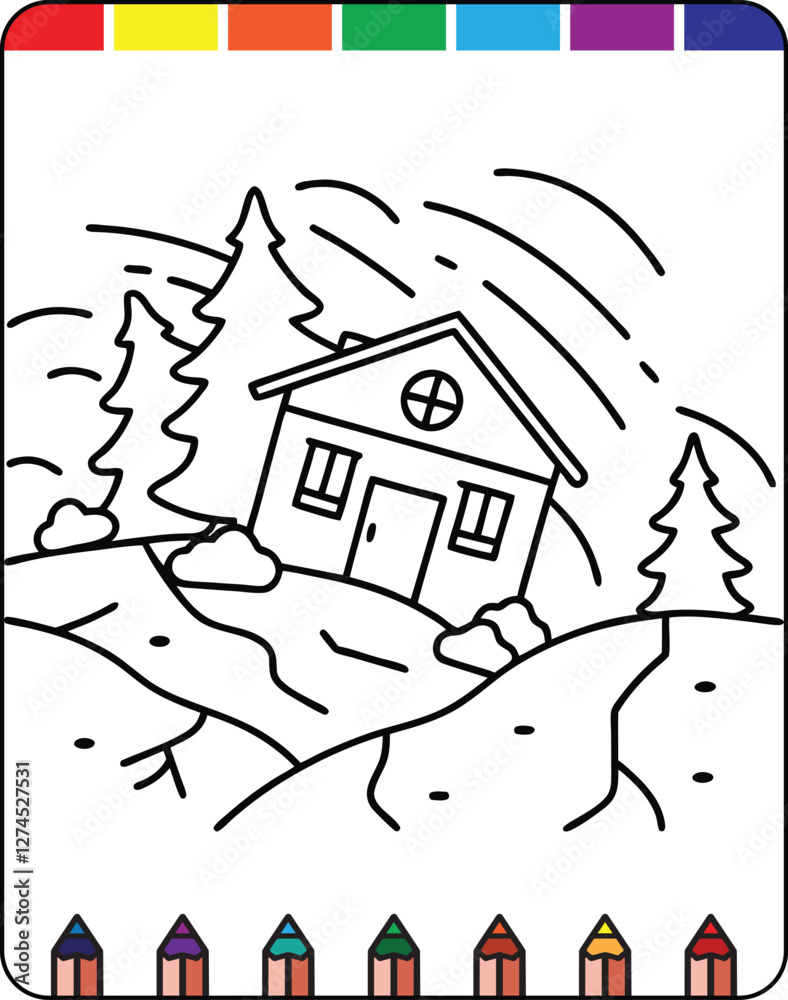 Simple and Easy Earthquake Coloring Sheet for Preschool and ...