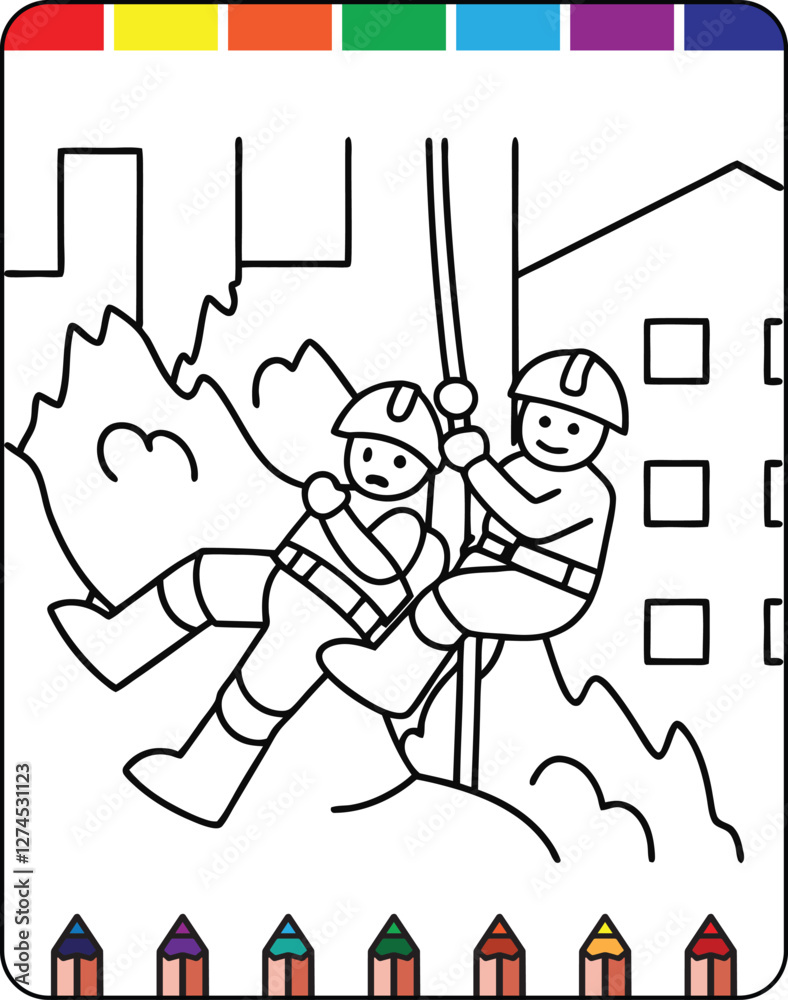 Simple and Easy Earthquake Coloring Sheet for Preschool and ...