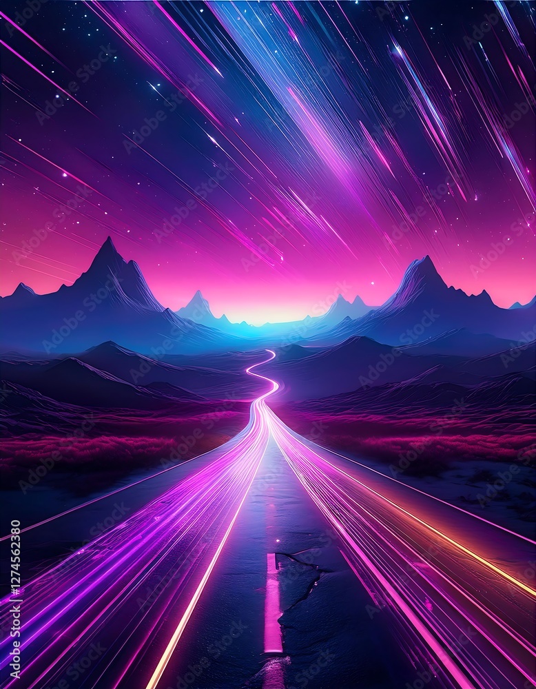 Dramatic cosmic rift blending deep space clouds and twilight horizon in ...