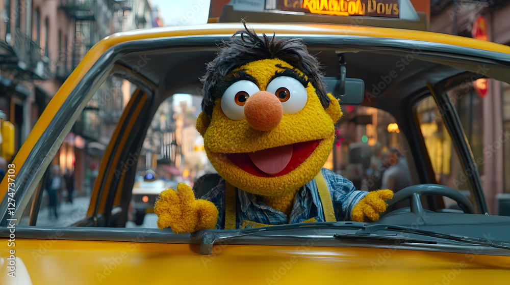 Big Bird in Yellow Cab: Big Bird, the beloved children's character ...