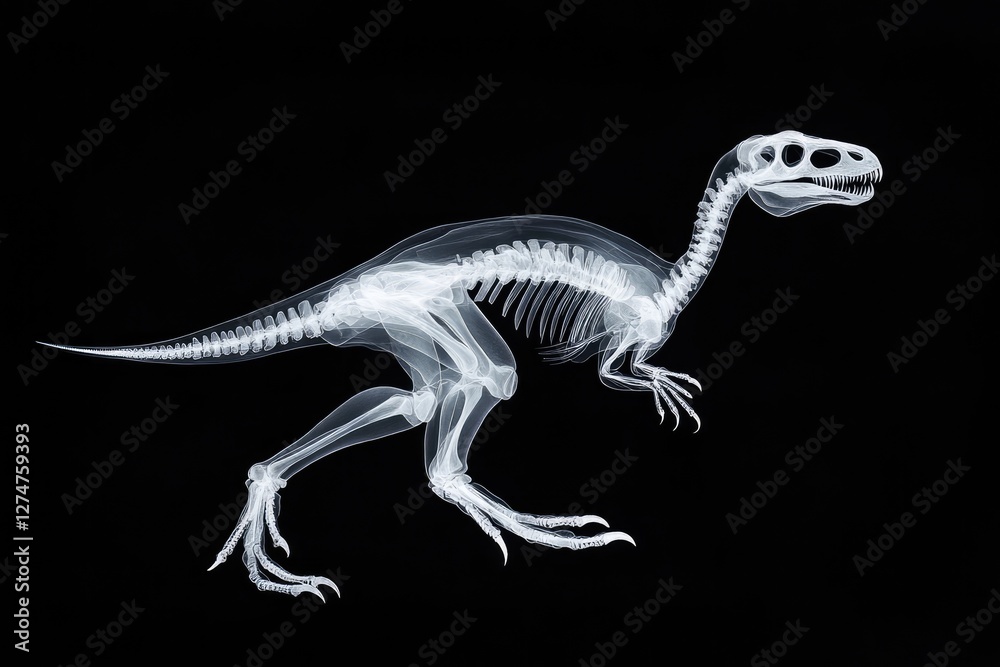 Dinosaur X-ray: An X-ray image reveals the intricate skeletal structure ...