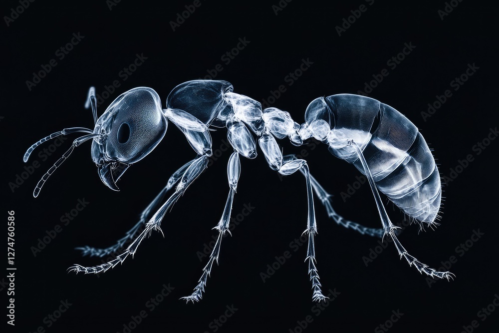 X-ray vision of Ant: An ant, showcased in exquisite detail with a cool ...