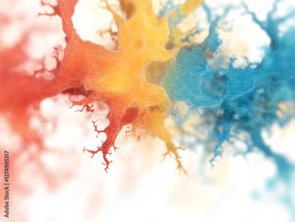 ai neural maps blending with economic charts Stock Illustration | Adobe ...