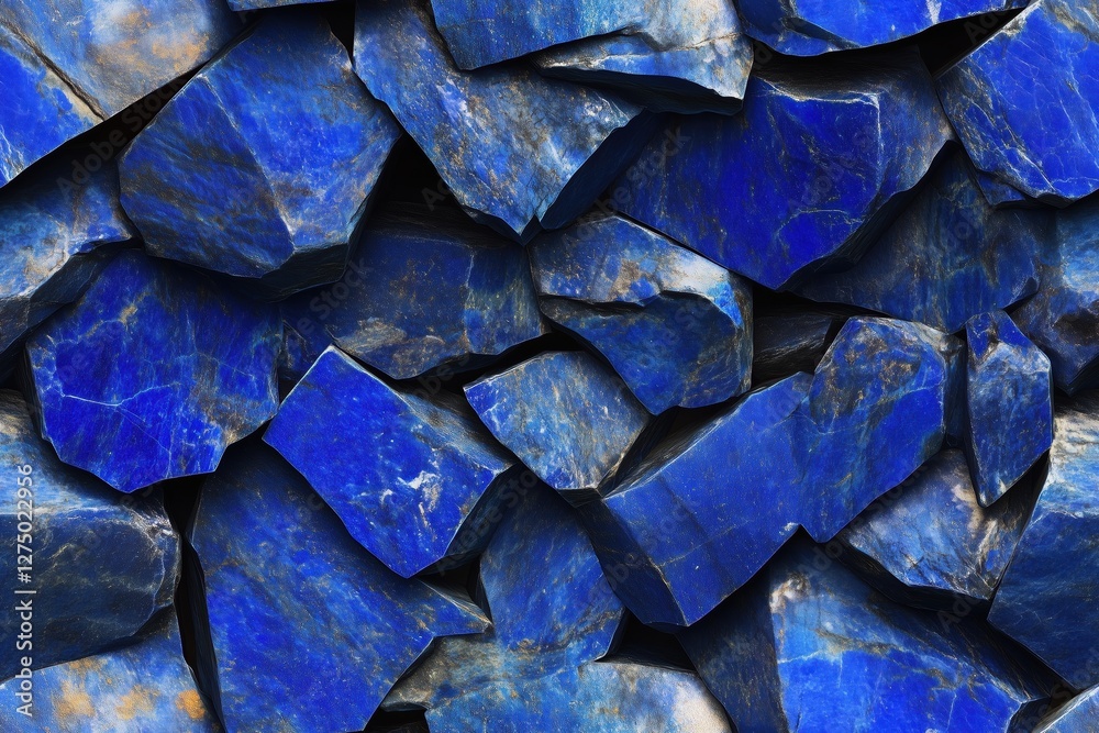 Seamless Lapis Lazuli rough lapis lazuli stones, showcasing their deep ...