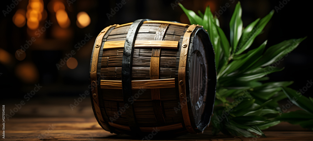 Create a aestetic photograph of a barrel using Bamboo composite .ai ...
