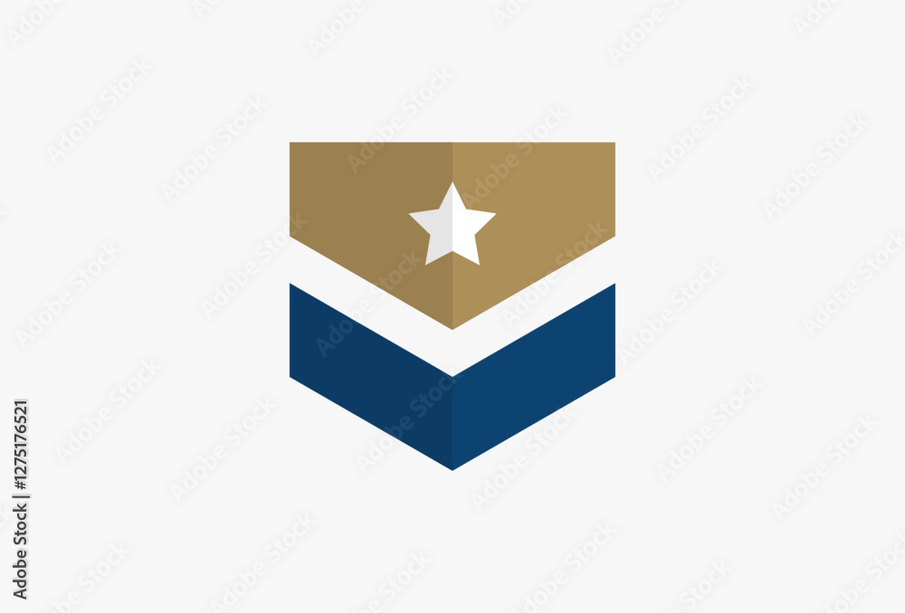 Army Rank Black Logotype Icon. Military Badge Insignia Symbol. Chevron ...