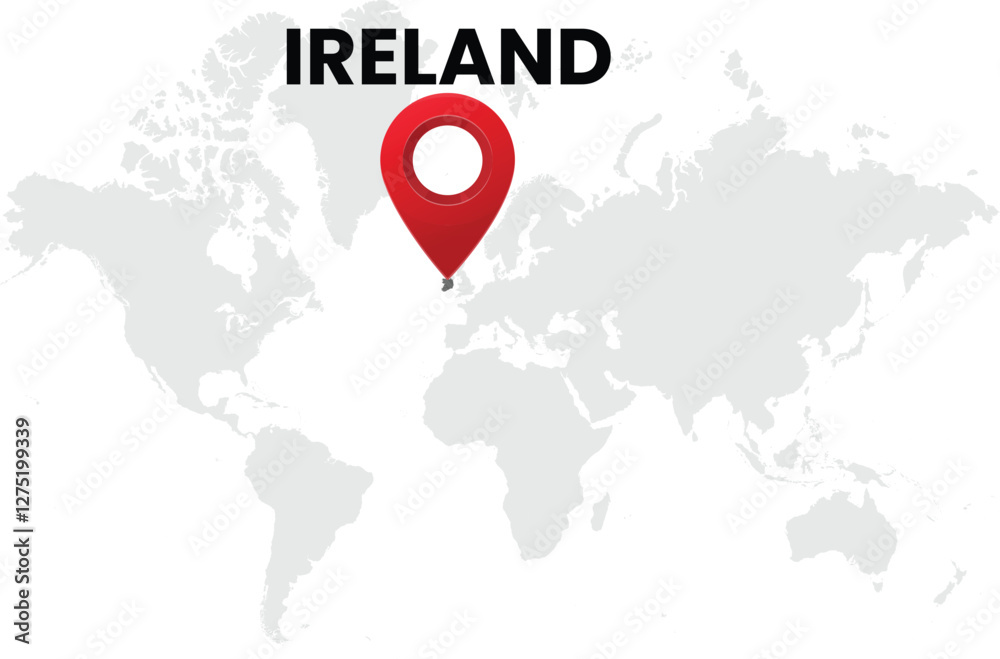 Image vectorielle Stock Ireland map on transparent background. Ireland ...