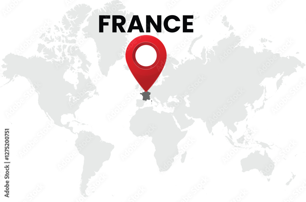 France map on transparent background. France map with country ...