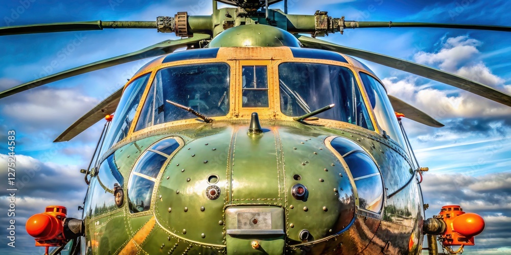 Retro 1980s photography captures the nose of Marine One, a VH-3D Sea ...