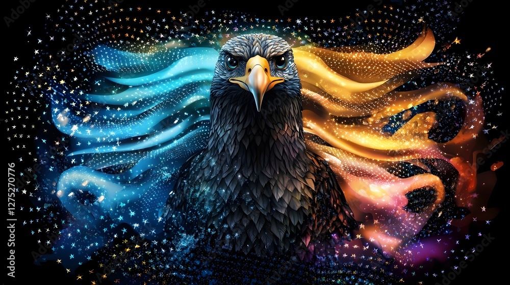 Majestic eagle centerpiece with rich historical details and radiant ...