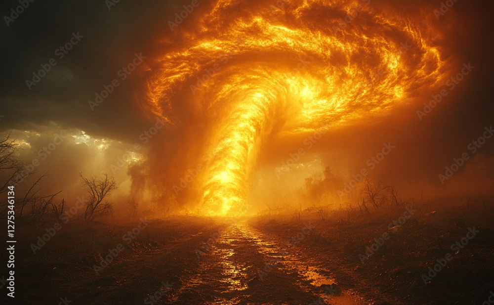 Whirling water tornadoes captured in various stages of formation ...